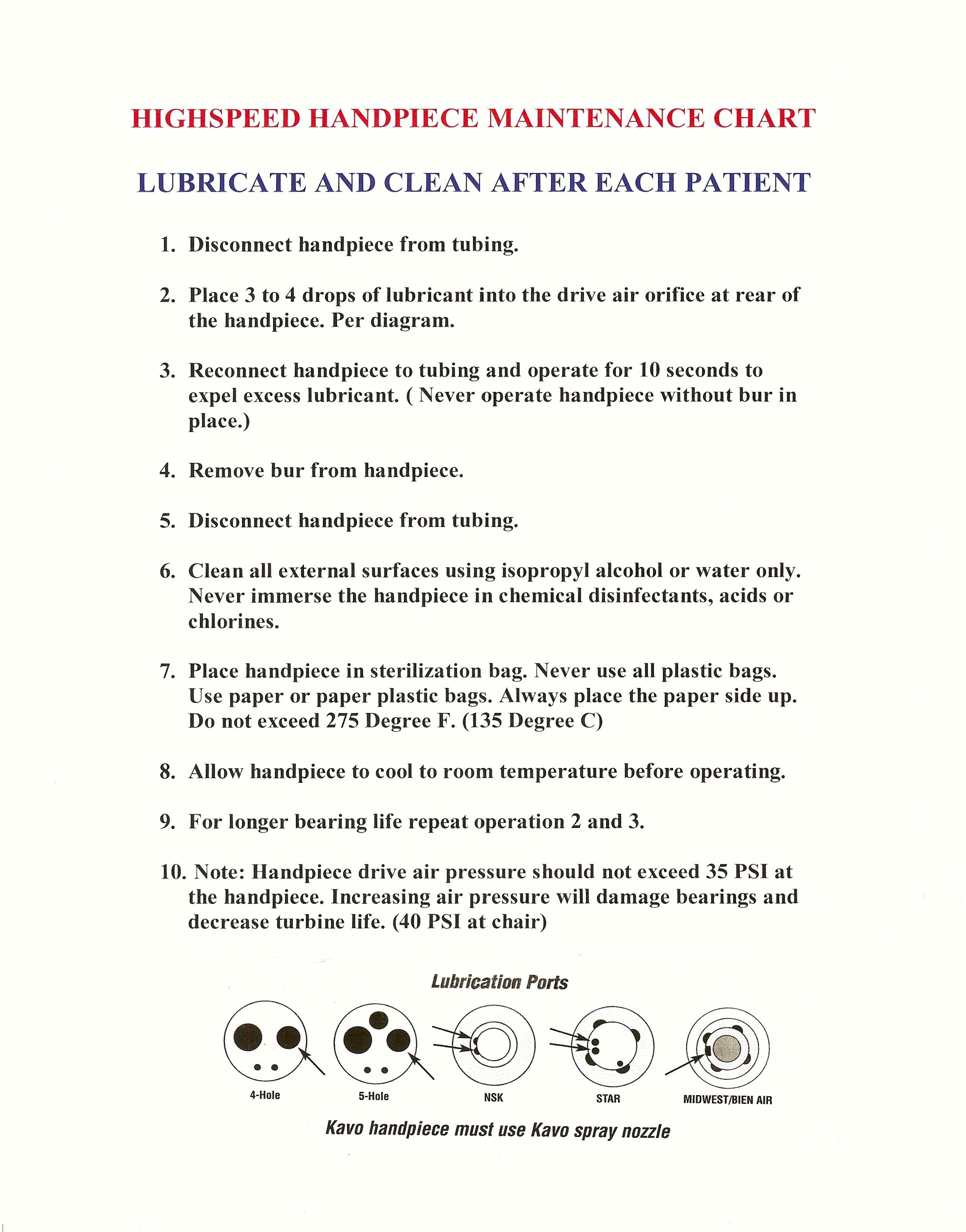 Free Handpiece Maintenance Tips